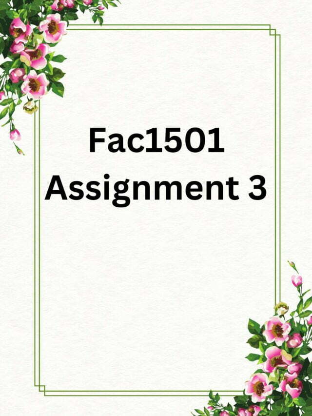Fac1501 Assignment 3 » Accounting Assignment Help Online Fac1501 Assignment 3 » Accounting Assignment Help Online